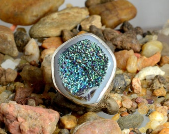 Druzy ring | Etsy