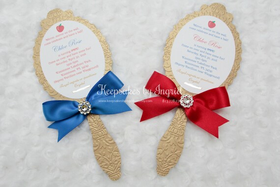 Mirror Invitation Woodland Princess Invitation Princess - Etsy