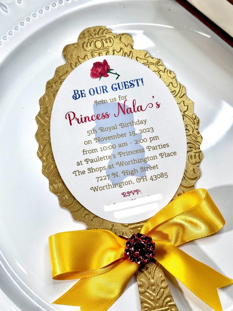 HAND MIRROR INVITATIONS Beauty Princess, Princess Invitations ...