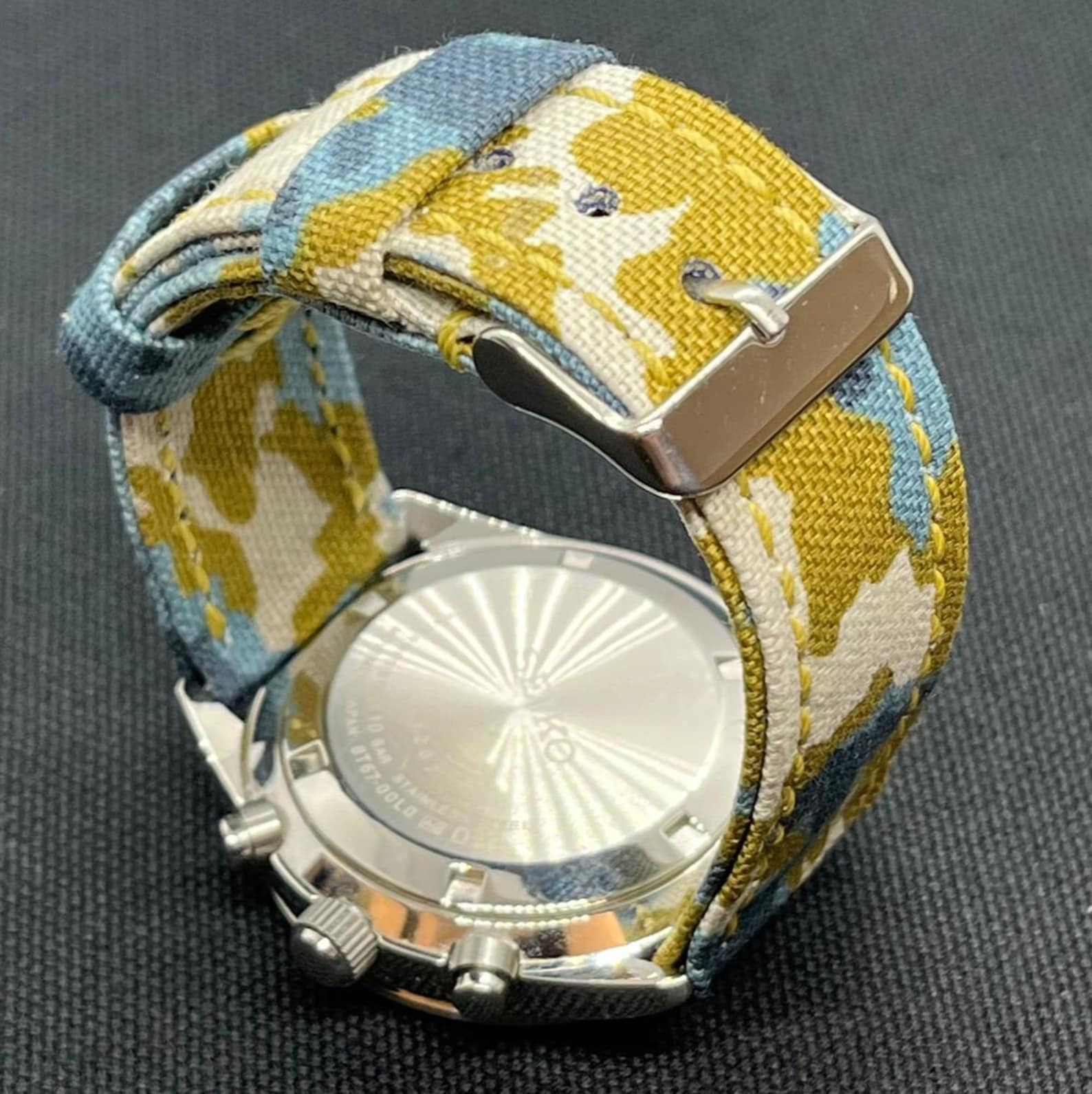Handmade, Custom-made, Rolled Camouflage Canvas Watch Strap - Total ...