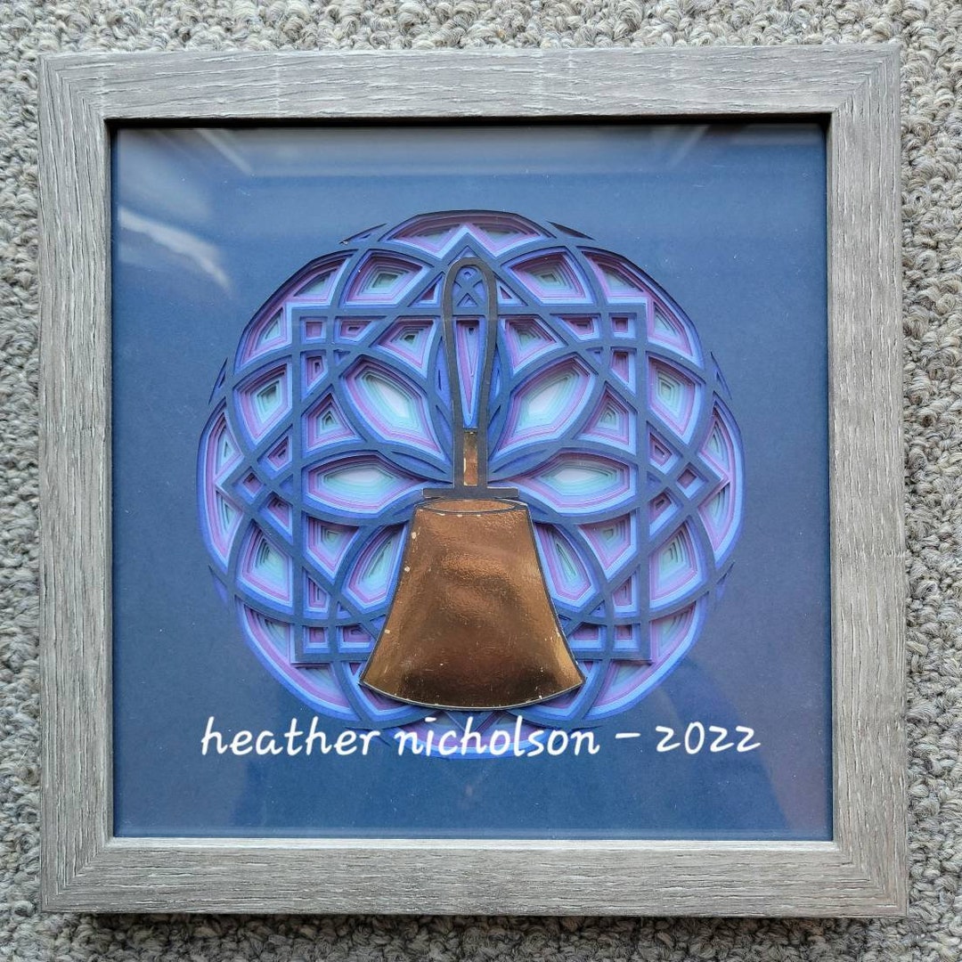 Handbell 3D Layered Mandala SVG Cut File - 8 Inches - Etsy