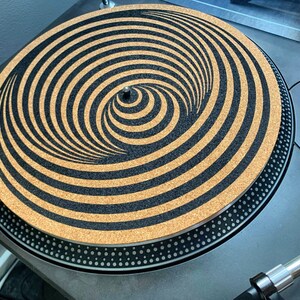 Quercus Suber Cork Turntable Slip Mat | Vinyl | Record | Vertigo Swirl ...