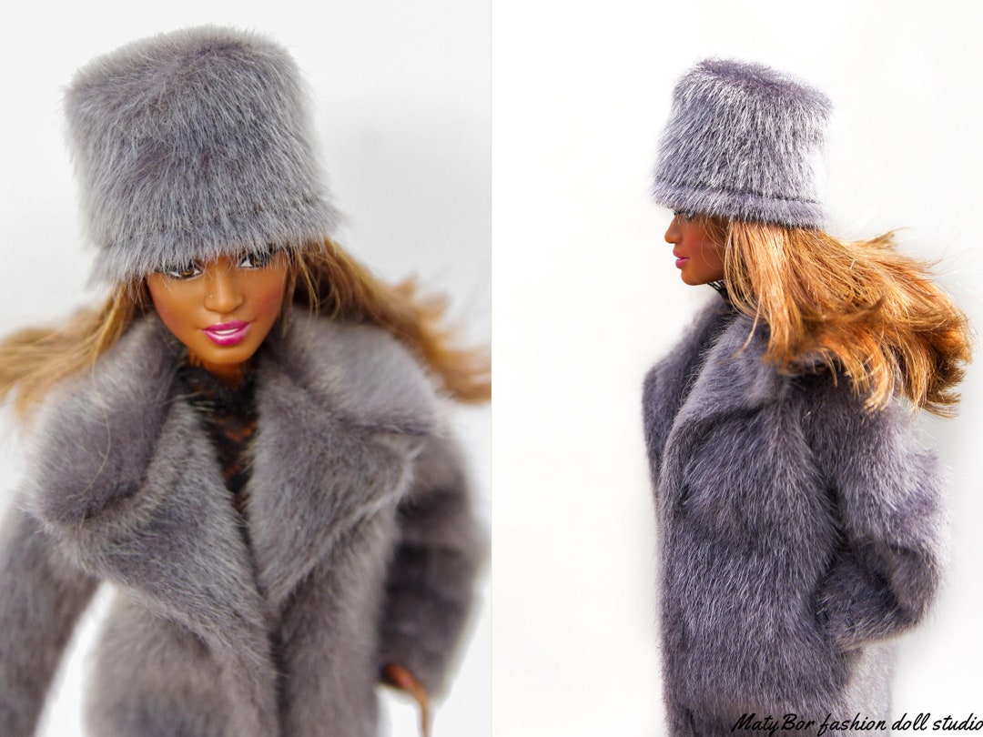 Hat for Doll - Winter Faux Fur Hat for Female Doll Doll Accessories ...