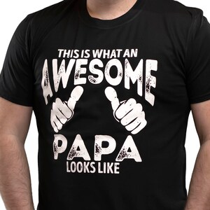 Awesome Papa T-shirt- Grandpa Gift - Etsy