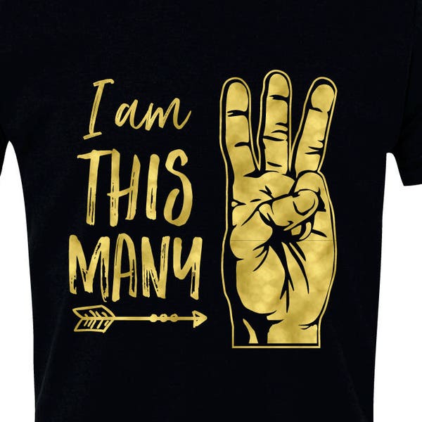 I Am This Many Shirt - Etsy