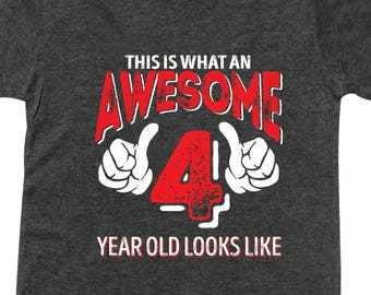 Four year old shirt | Etsy