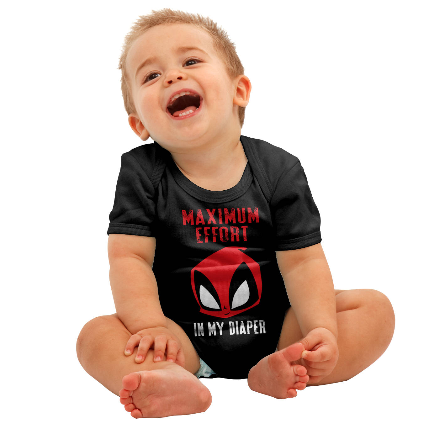 Deadpool Maximum Effort in My Diaper Funny Baby Outfit Gift | Etsy