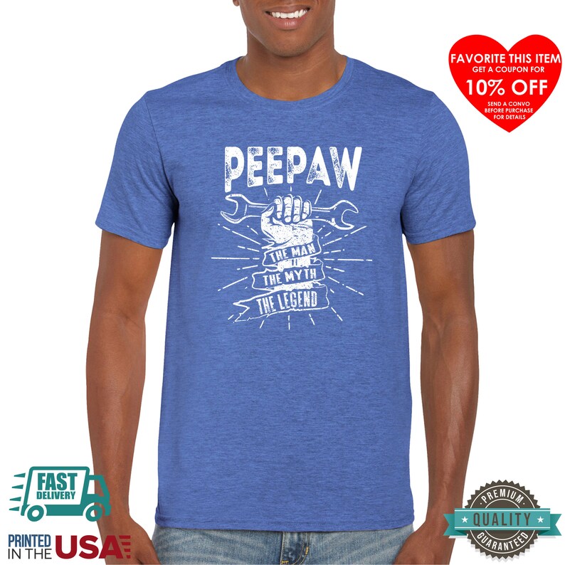 Peepaw the Man Myth Legend Funny Gift for Him Mechanic - Etsy