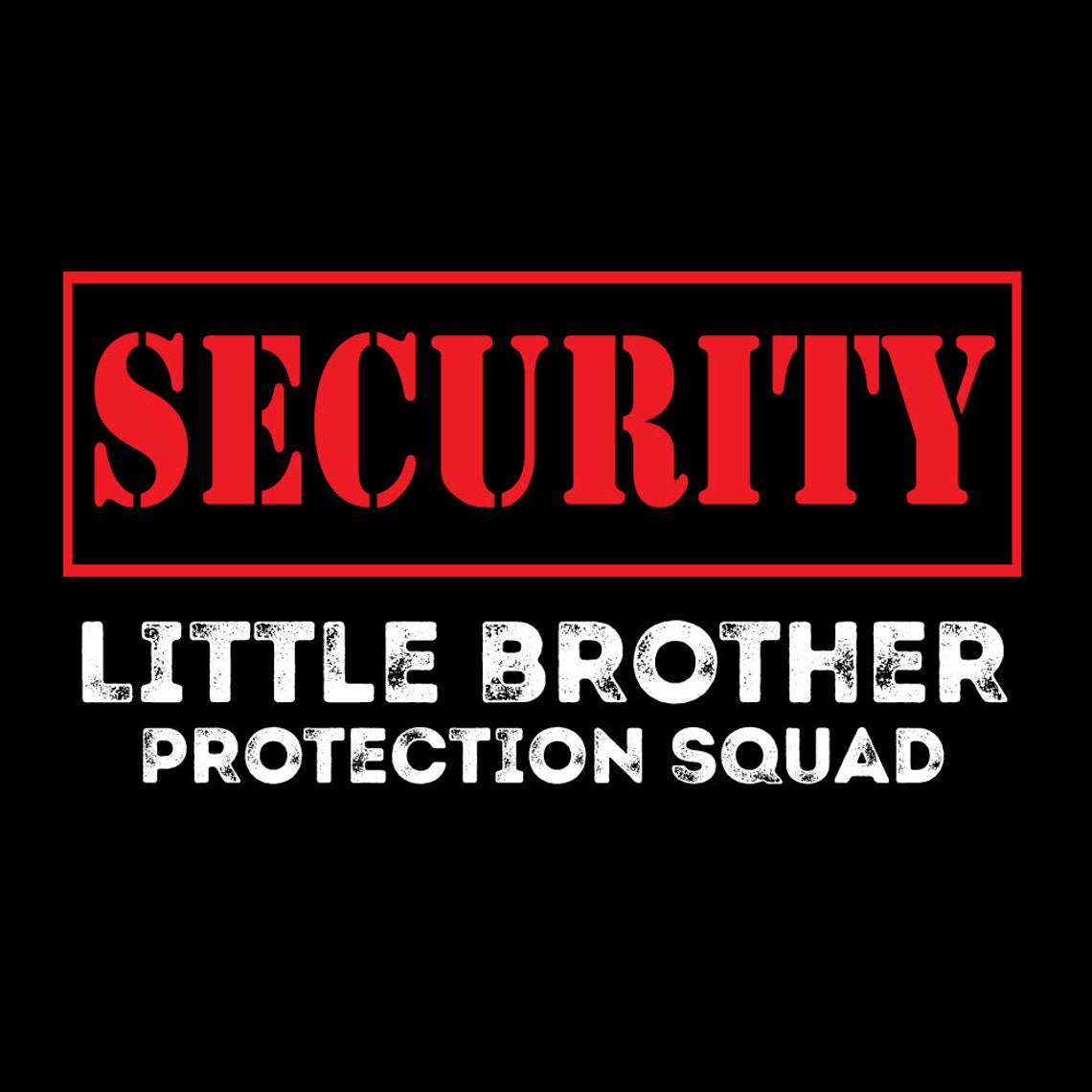 Little Brother Protection Squad Cute Kids Security Shirt - Etsy