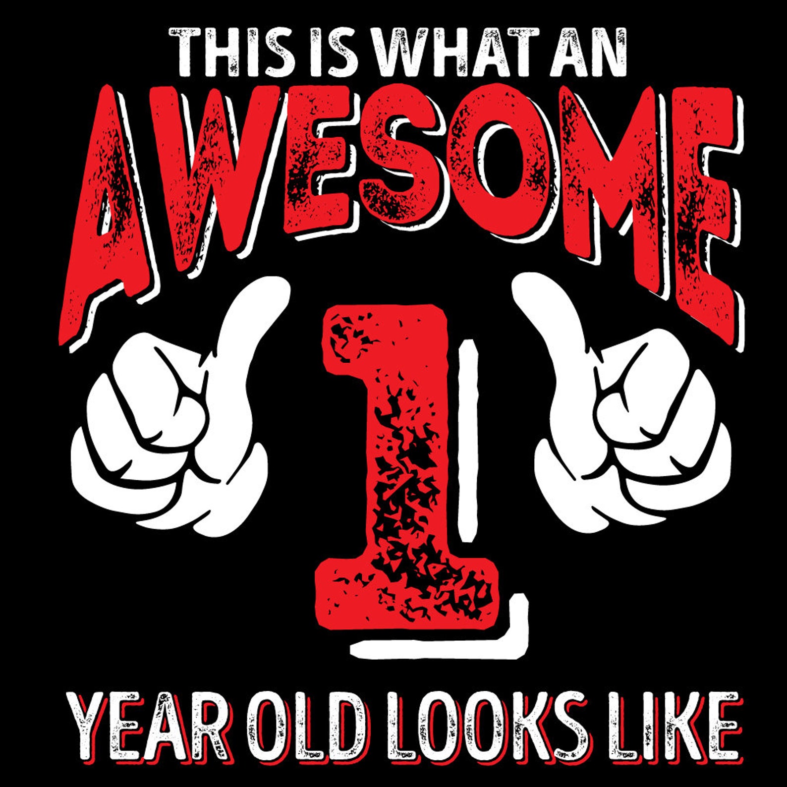 What An Awesome 1 Year Old Looks Like Kids Birthday Shirt | Etsy