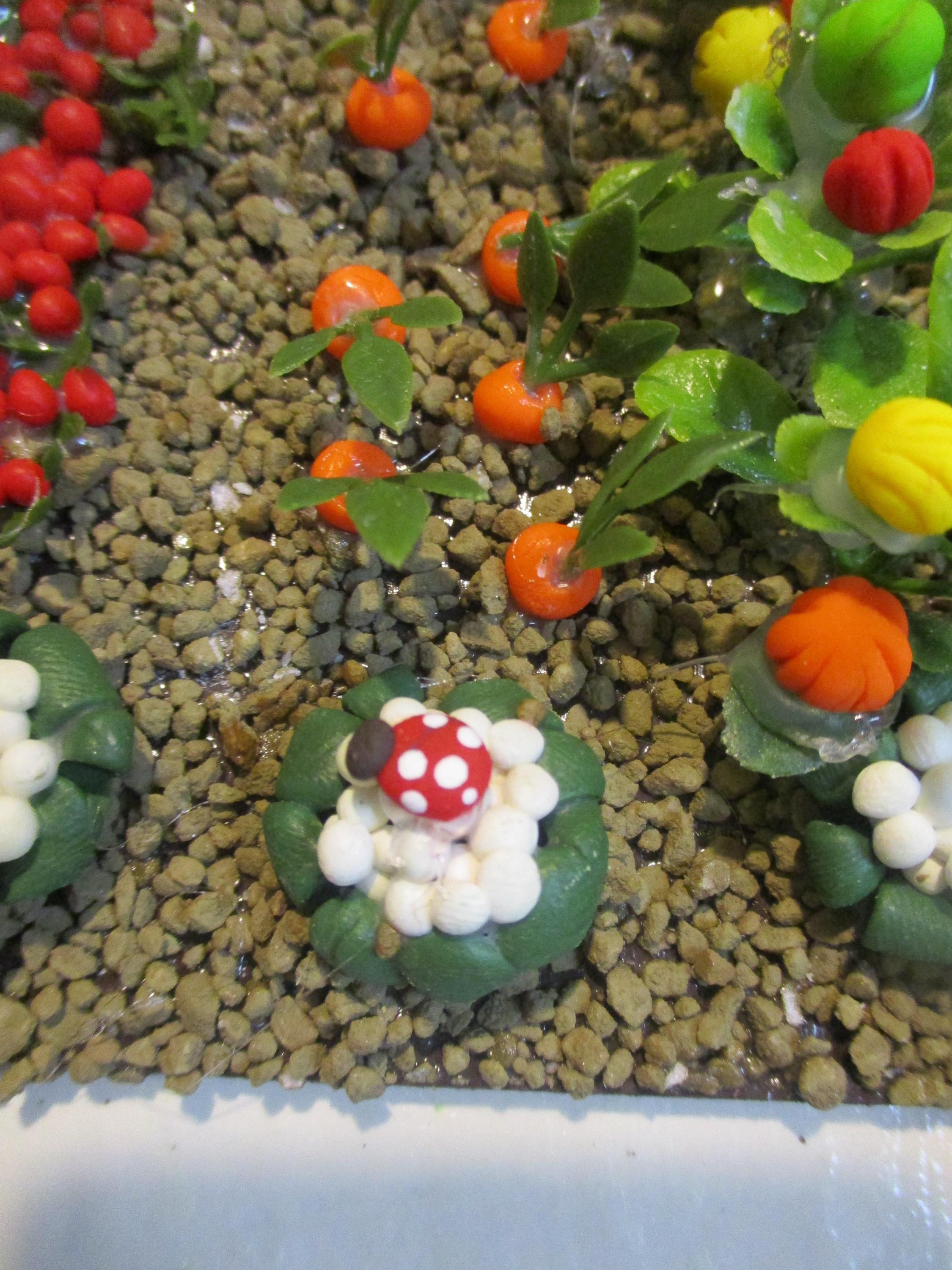 Miniature Doll/dollhouse Diorama Vegetable Garden/wod Base/faux Dirt ...