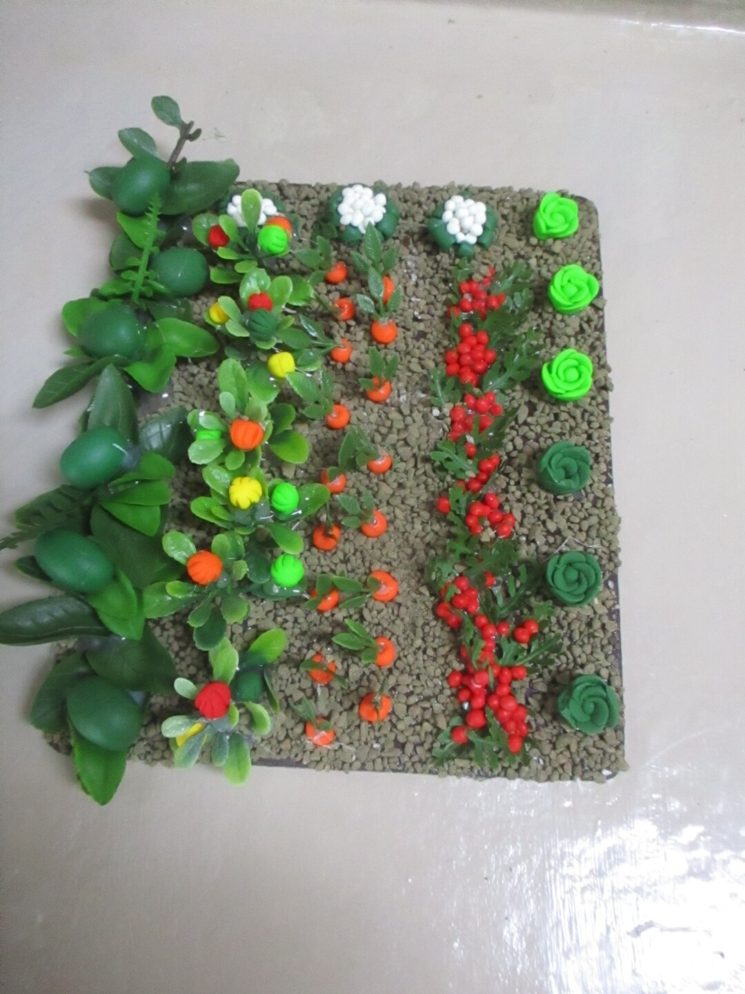 Miniature Farm/dollhouse/doll Vegetable Garden 6" X 5"/carrots ...