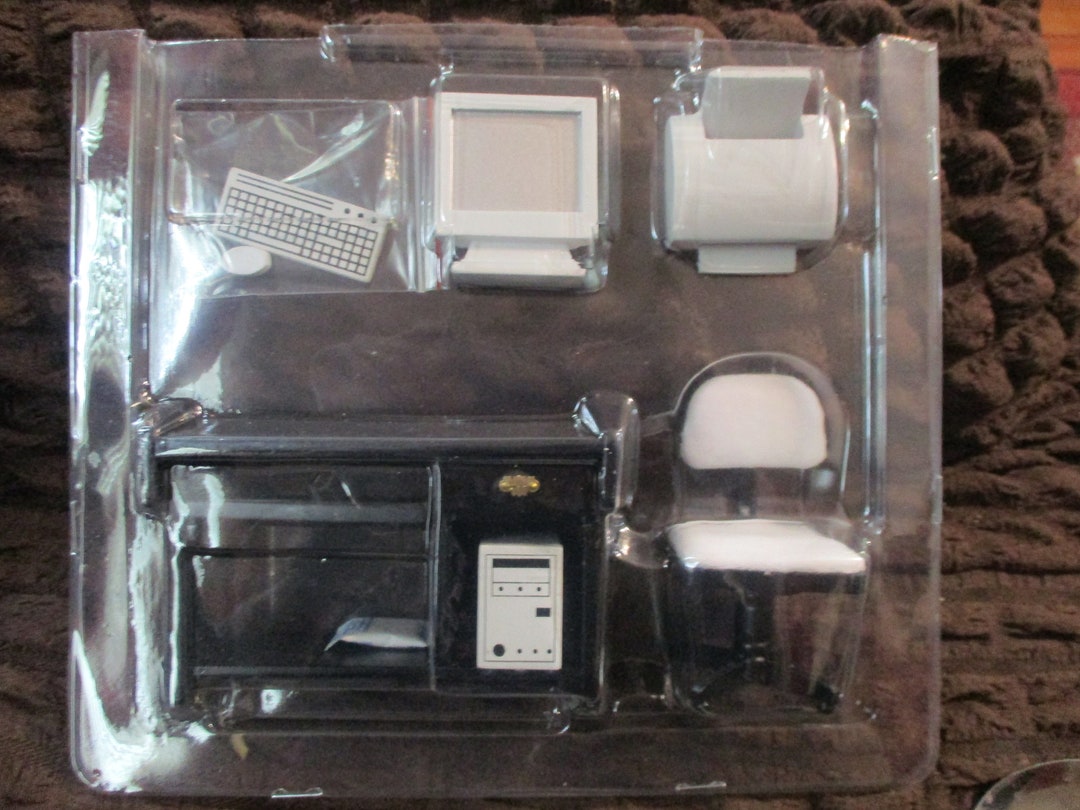 Dollhouse Computer Set Miniature Office - Etsy