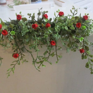 Miniature Draping Rose Window Box/polymer Roses/draping Greenery/6 ...