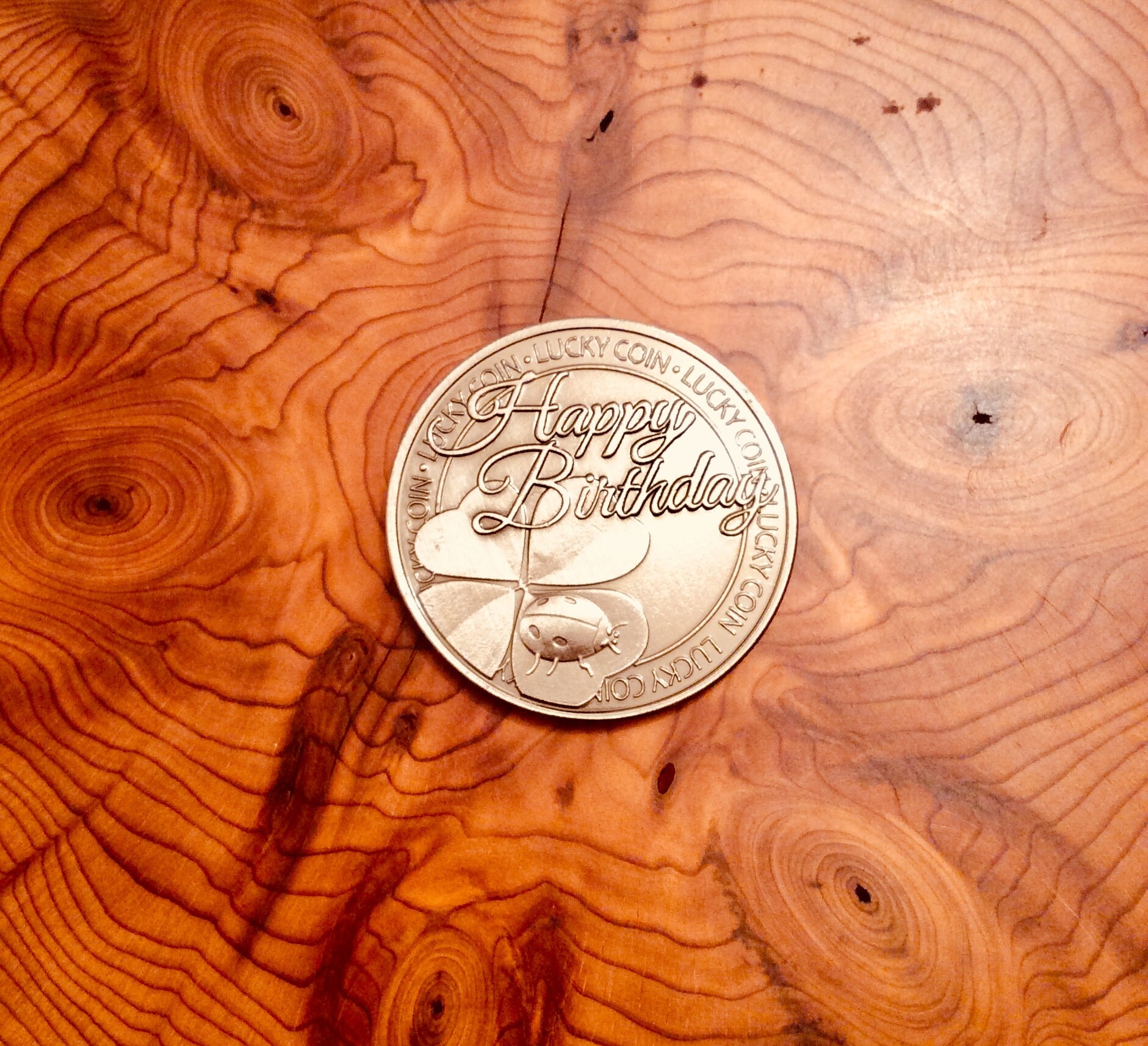 HAPPY BIRTHDAY lucky coin good luck birthday gift Wiccan | Etsy