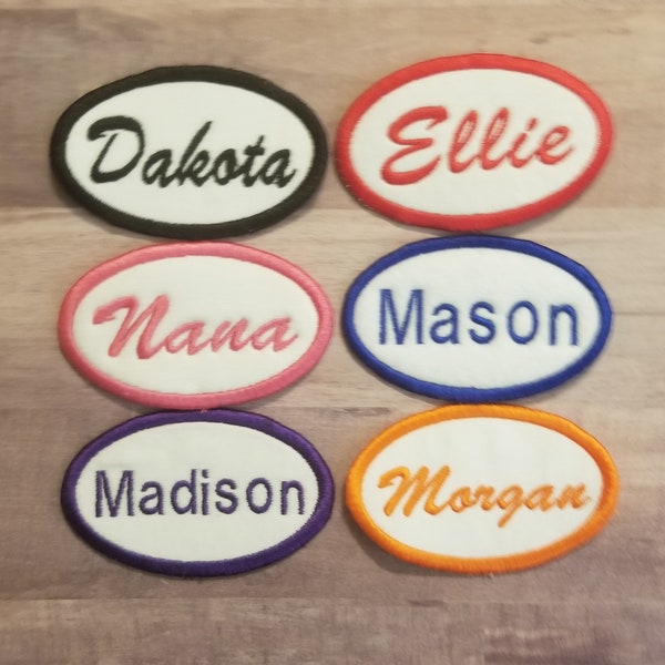 Iron on Name Badge - Etsy