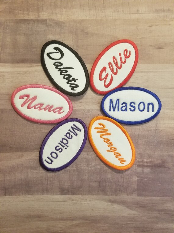 Iron-on Name Tag Iron-on Name for Backpack Name Patch for - Etsy