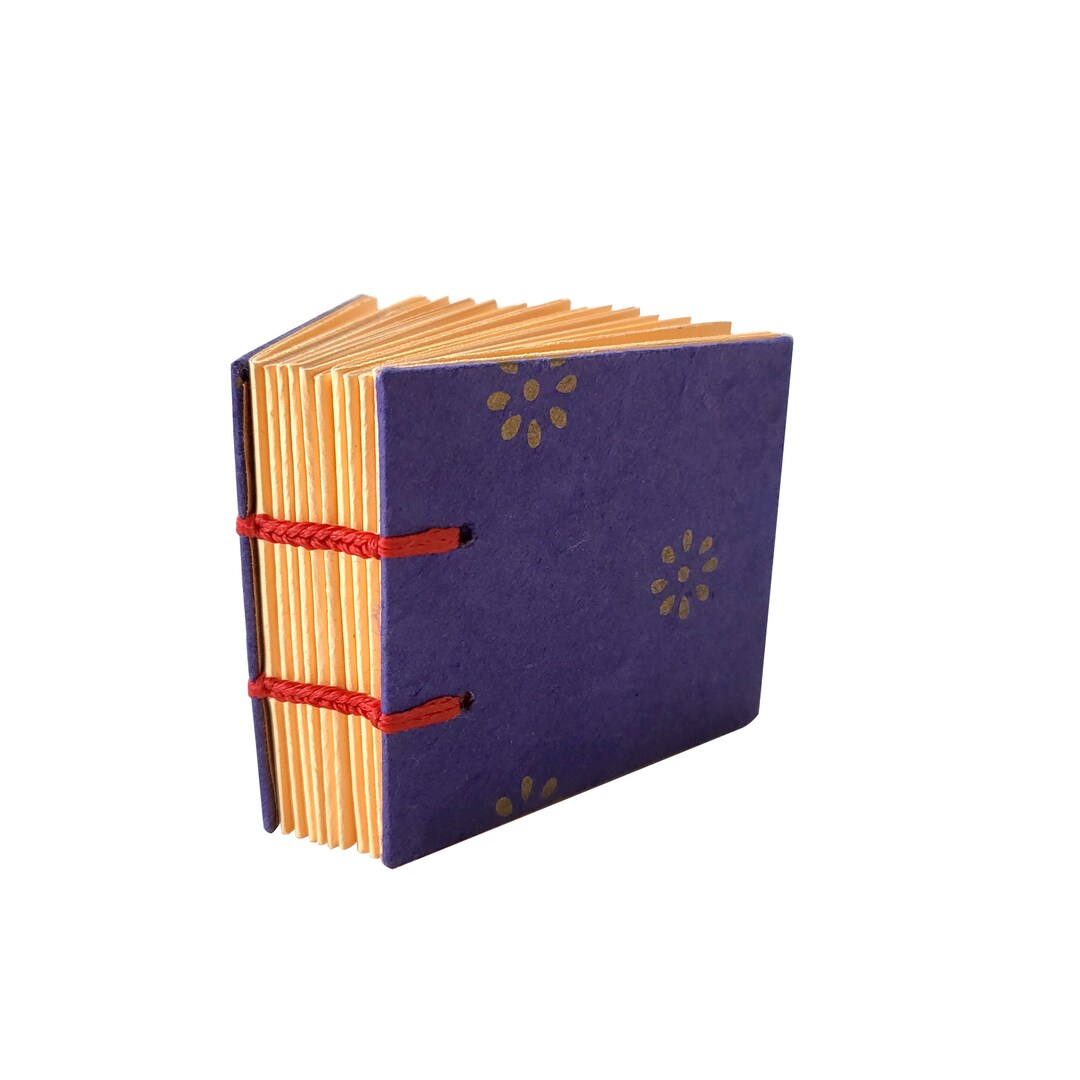 Miniature Notebook, Coptic Stitch Journal, Mini Yoga Diary, Gift for ...