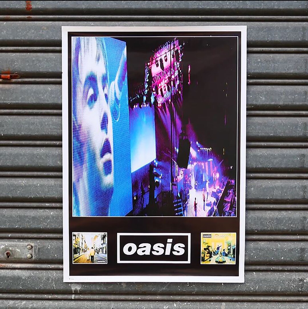 Oasis – Vintage Poster – 90s - Etsy