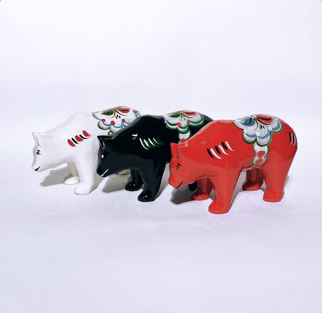 Handmade Swedish Dala Bear: Traditional Dalecarlian Decor - Etsy