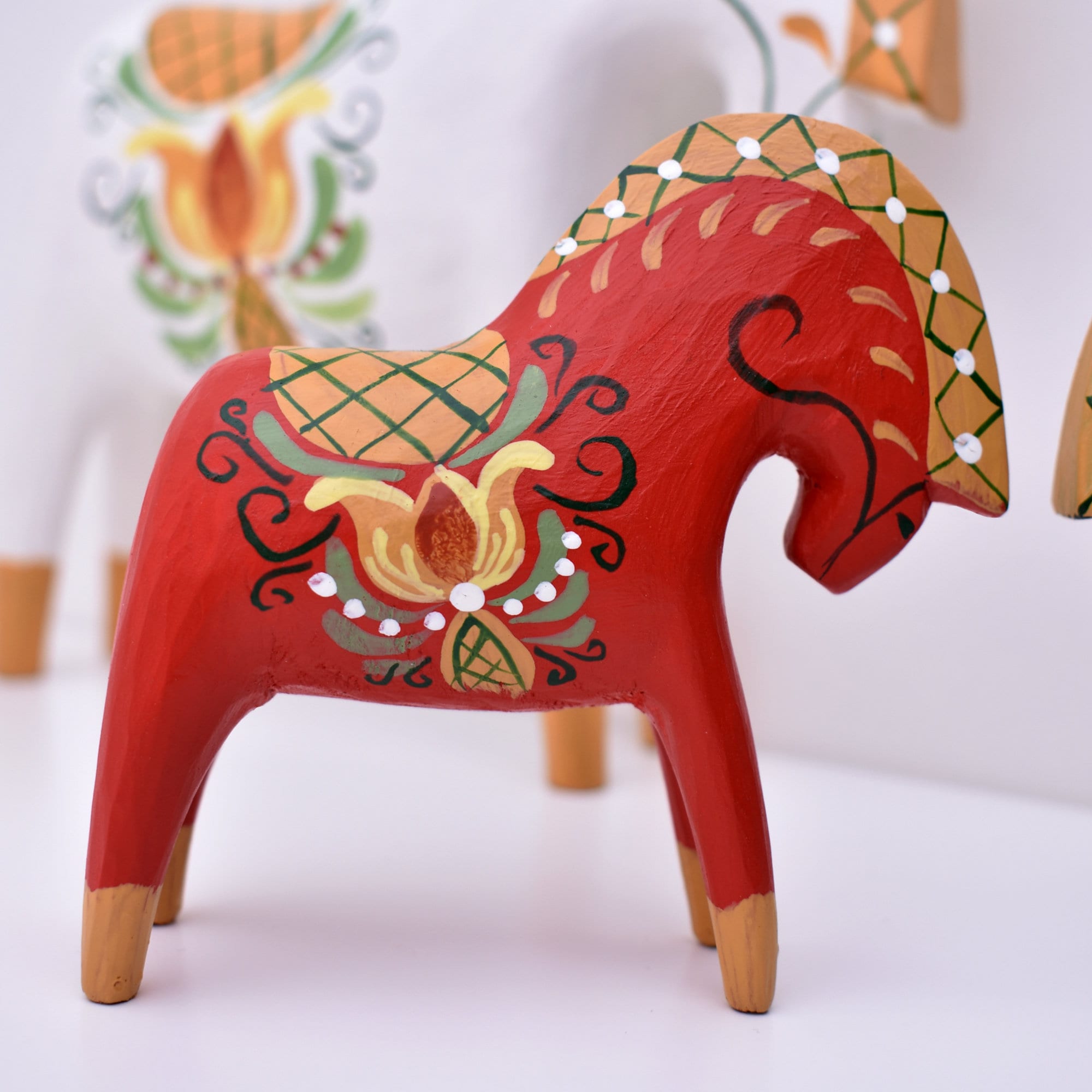 Dala Horse Sweden Horse Figurine Dalapferd Horse Figurine - Etsy