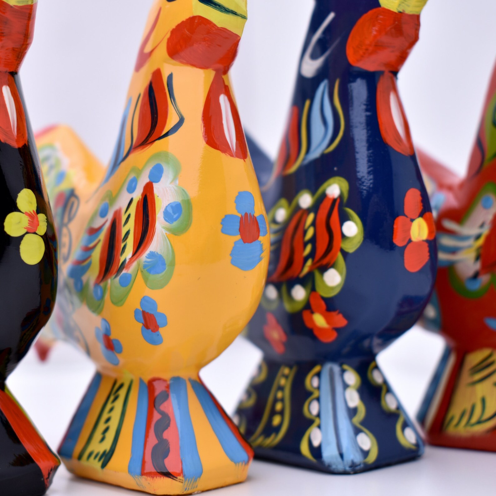 Hand-painted Dala Rooster: Traditional Swedish Folk Art Ornament - Etsy