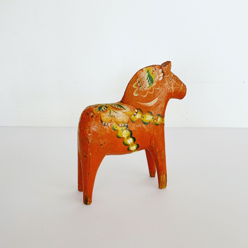 Vintage Hand-carved Dala Horse: Swedish Folk Art Decor - Etsy