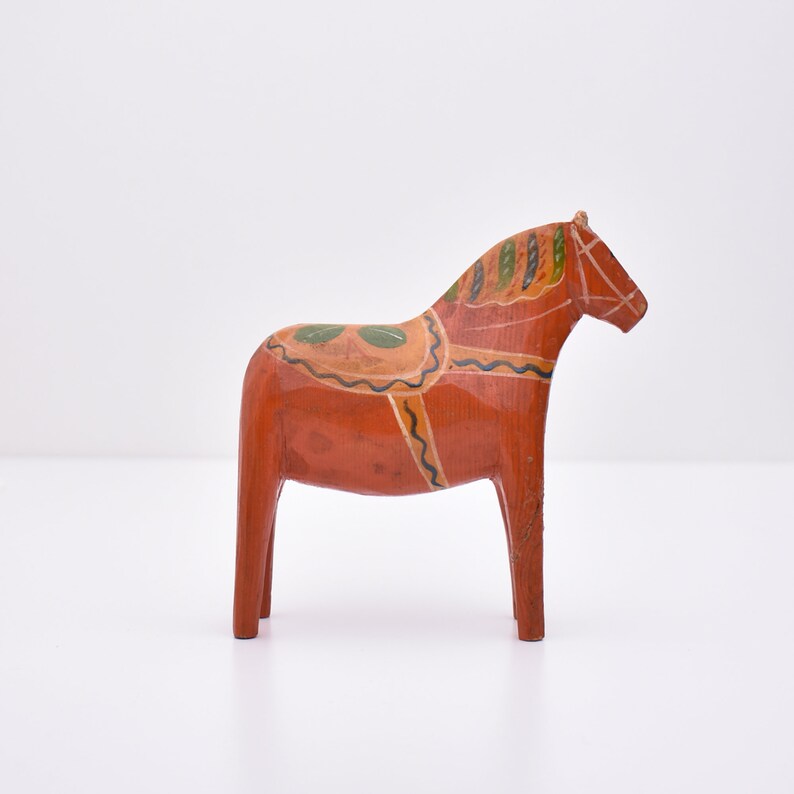 Vintage Hand-carved Dala Horse: 1920s Swedish Folk Art - Etsy