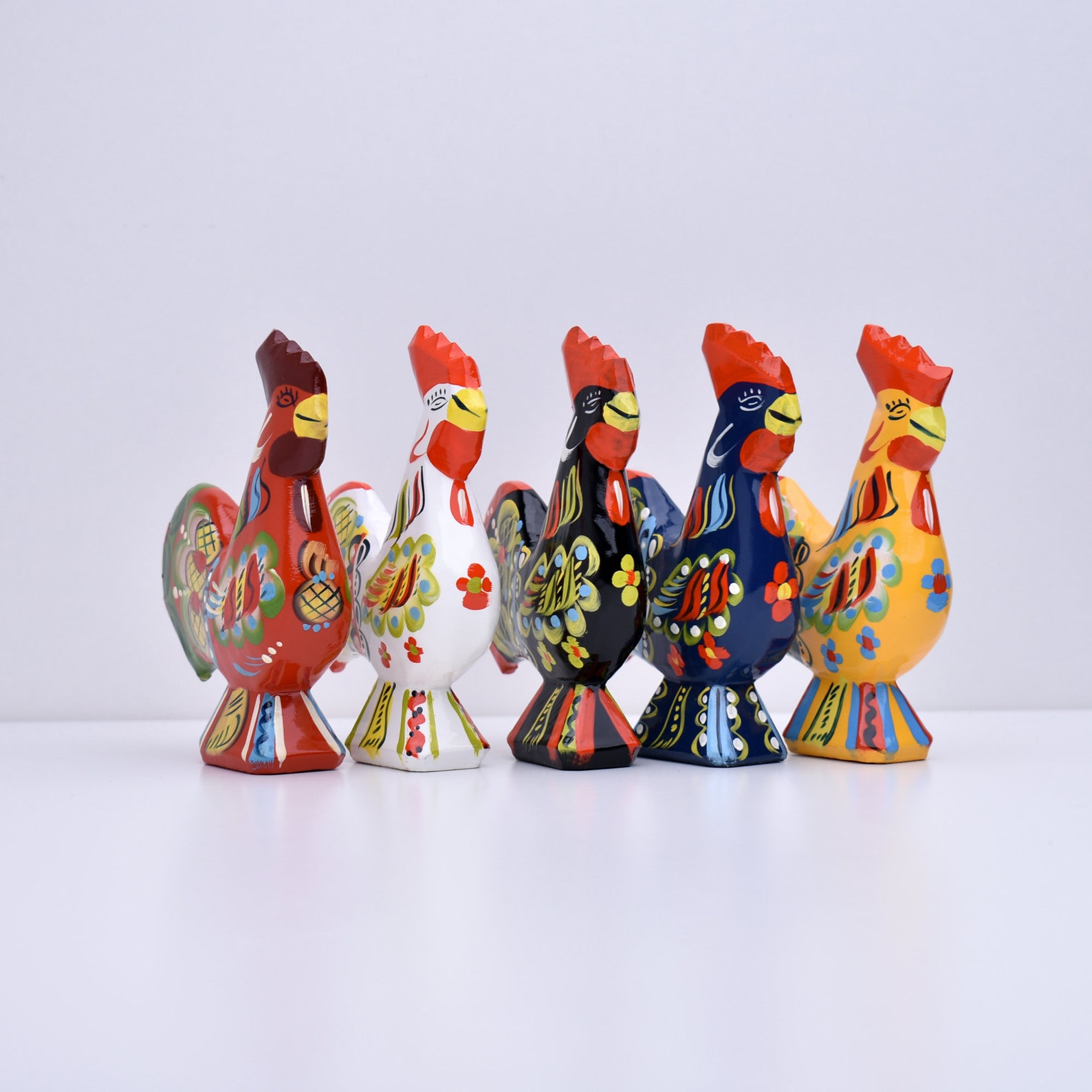 Hand-painted Dala Rooster: Traditional Swedish Folk Art Ornament - Etsy