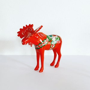 Handmade Red Dala Moose: Swedish Folk Art Decor - Etsy