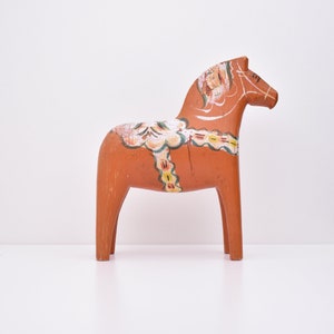Vintage Hand-painted Dala Horse Figurine: Swedish Folk Art Decor - Etsy
