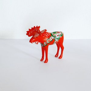 Handmade Red Dala Moose: Swedish Folk Art Decor - Etsy