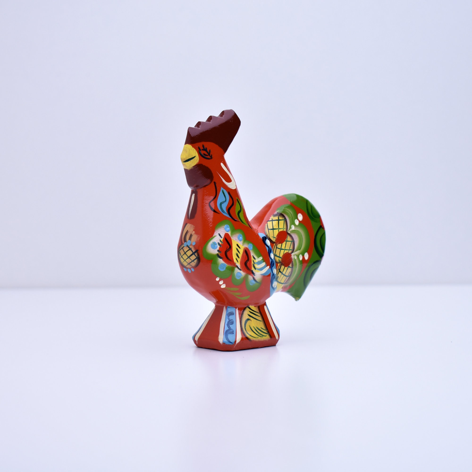 Hand-painted Dala Rooster: Traditional Swedish Folk Art Ornament - Etsy
