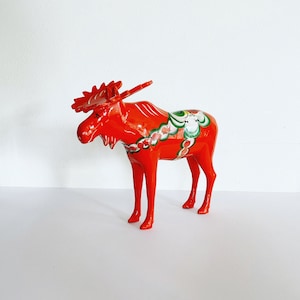 Handmade Red Dala Moose: Swedish Folk Art Decor - Etsy