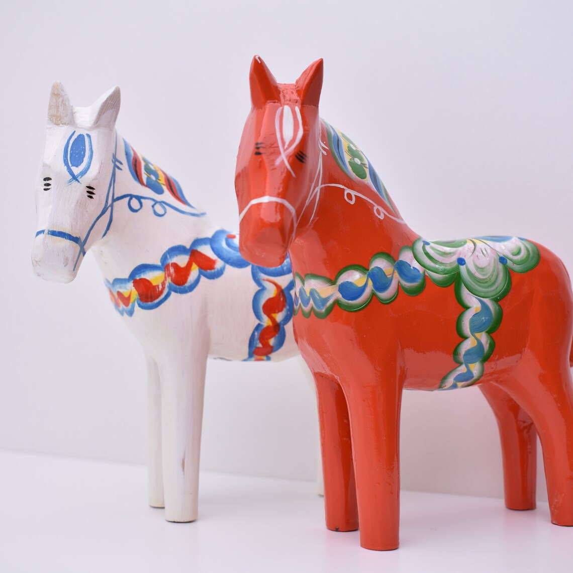 Rare Wooden Dala Horse With Head Turned to the Side Hand - Etsy