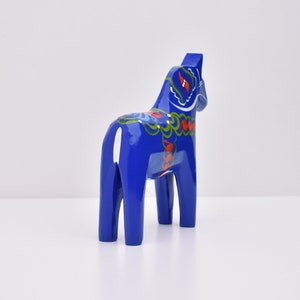 Handmade Swedish Dala Horse: Traditional Blue Dalecarlian Decor - Etsy