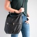 Black LEATHER HOBO Bag, Shoulder Bag, Cross Body Handbag, Hobo Leather ...
