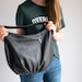 Black LEATHER HOBO Bag, Shoulder Bag, Cross Body Handbag, Black Hobo ...
