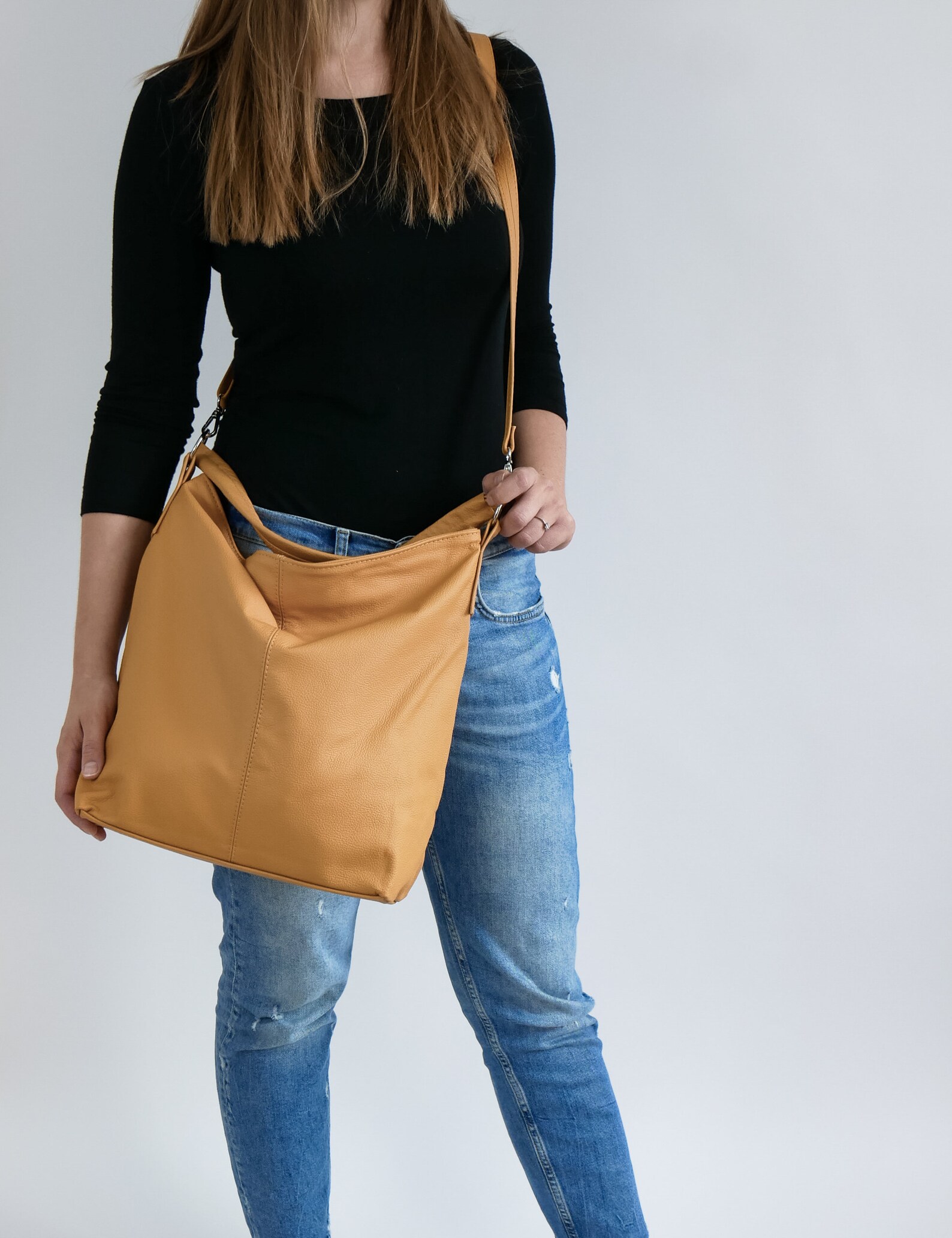 LEATHER Hobo BAG, Everyday Tote Bag, Crossbody Bag, Laptop Leather ...
