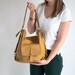 Leather Backpack, Backpack Purse, Mustard Leather Rucksack, Leather ...