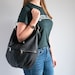 Black LEATHER HOBO Bag, Shoulder Bag, Cross Body Handbag, Black Hobo ...
