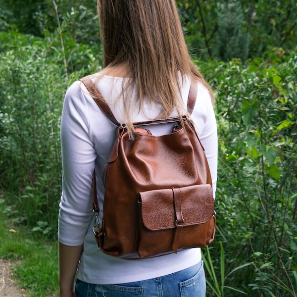 Leather Rucksack - Etsy
