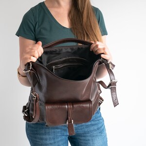 CONVERTIBLE Leather Backpack, Backpack Purse, Leather Rucksack, Leather ...