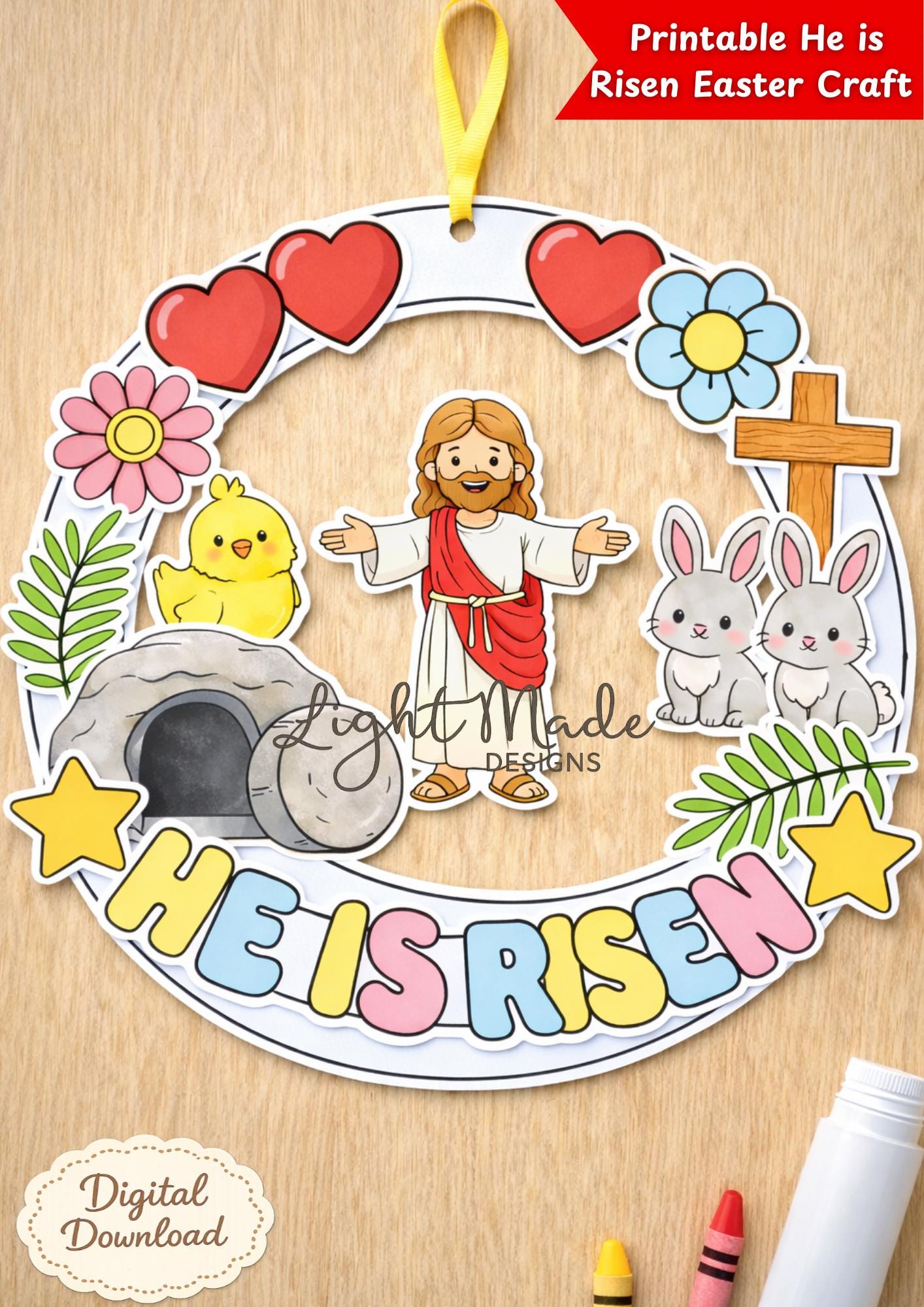 He is Risen Craft | Easter Christian | Jesus Resurrection Craft ...