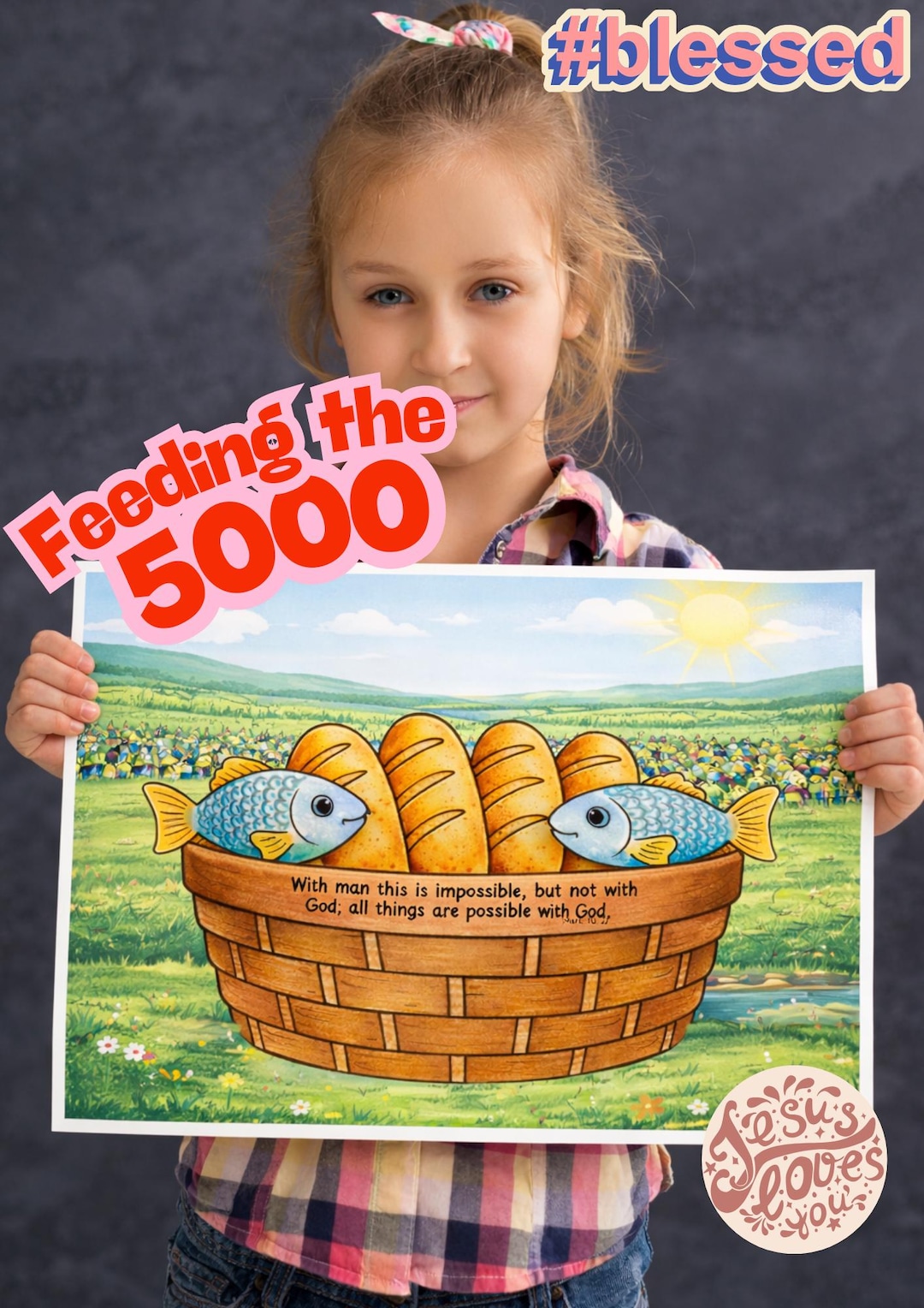 Feeding the 5000 Craft Printable | Bible Lesson, Sunday School (PDF ...