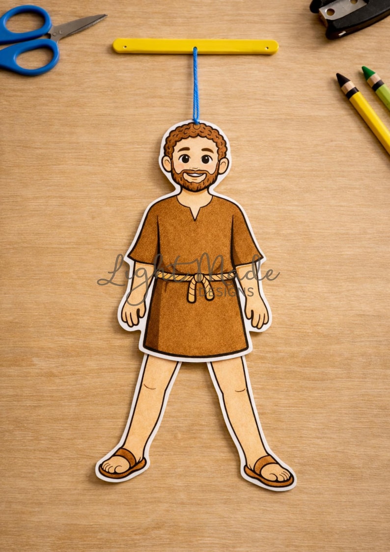 Lame Man Walking Puppet Craft | Acts 3 Bible Story Activity (digital ...