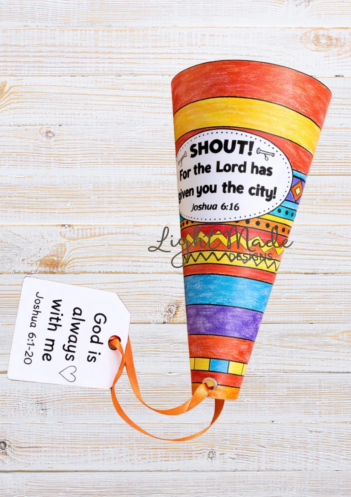 Jericho Trumpet Craft Printable | Sunday School Activity (PDF Download ...