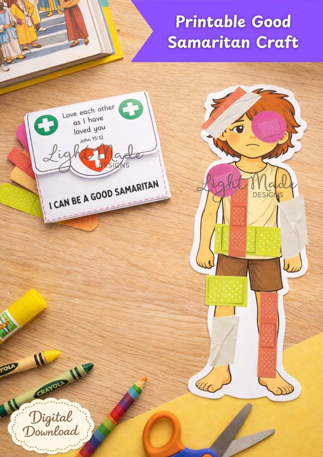 Good Samaritan Craft Printable | Bandage Activity for Kids | Sunday ...