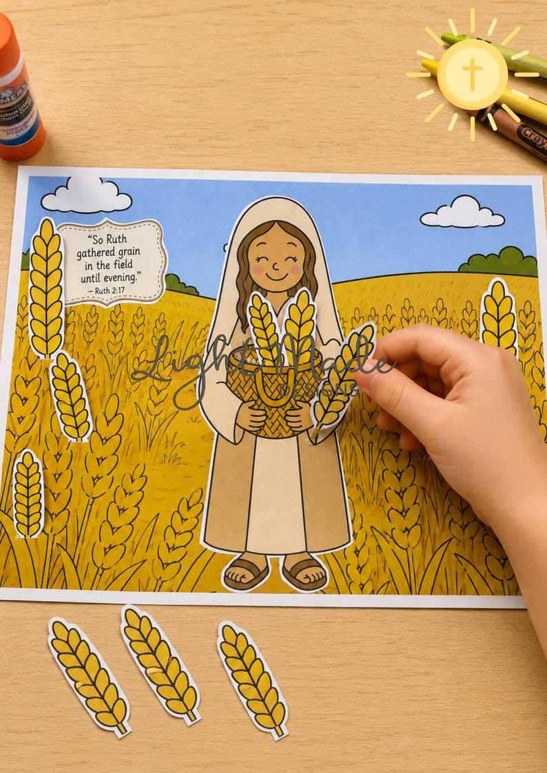Ruth Bible Craft Activity | Ruth and Boaz Story, Kids Sunday School ...