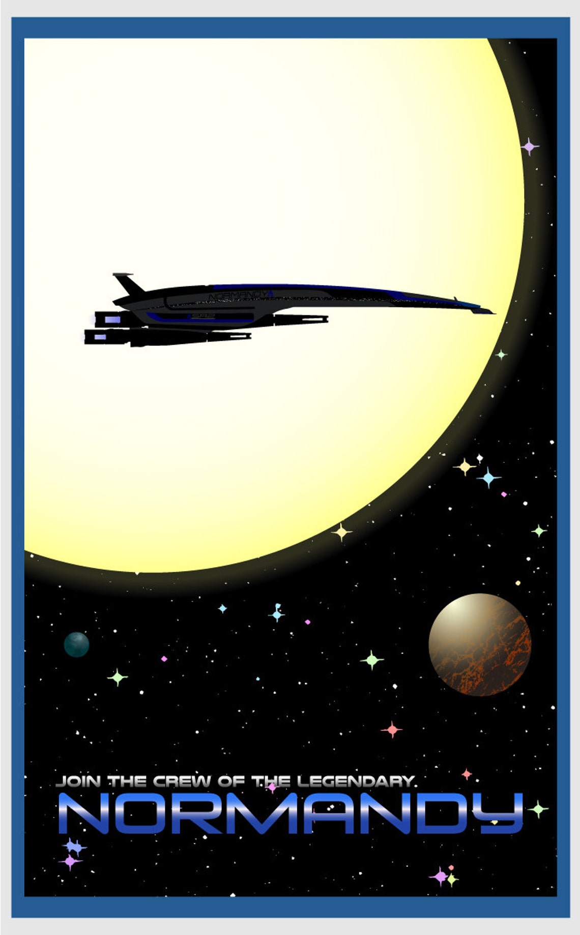 Mass Effect Normandy Poster Fan Art - Etsy